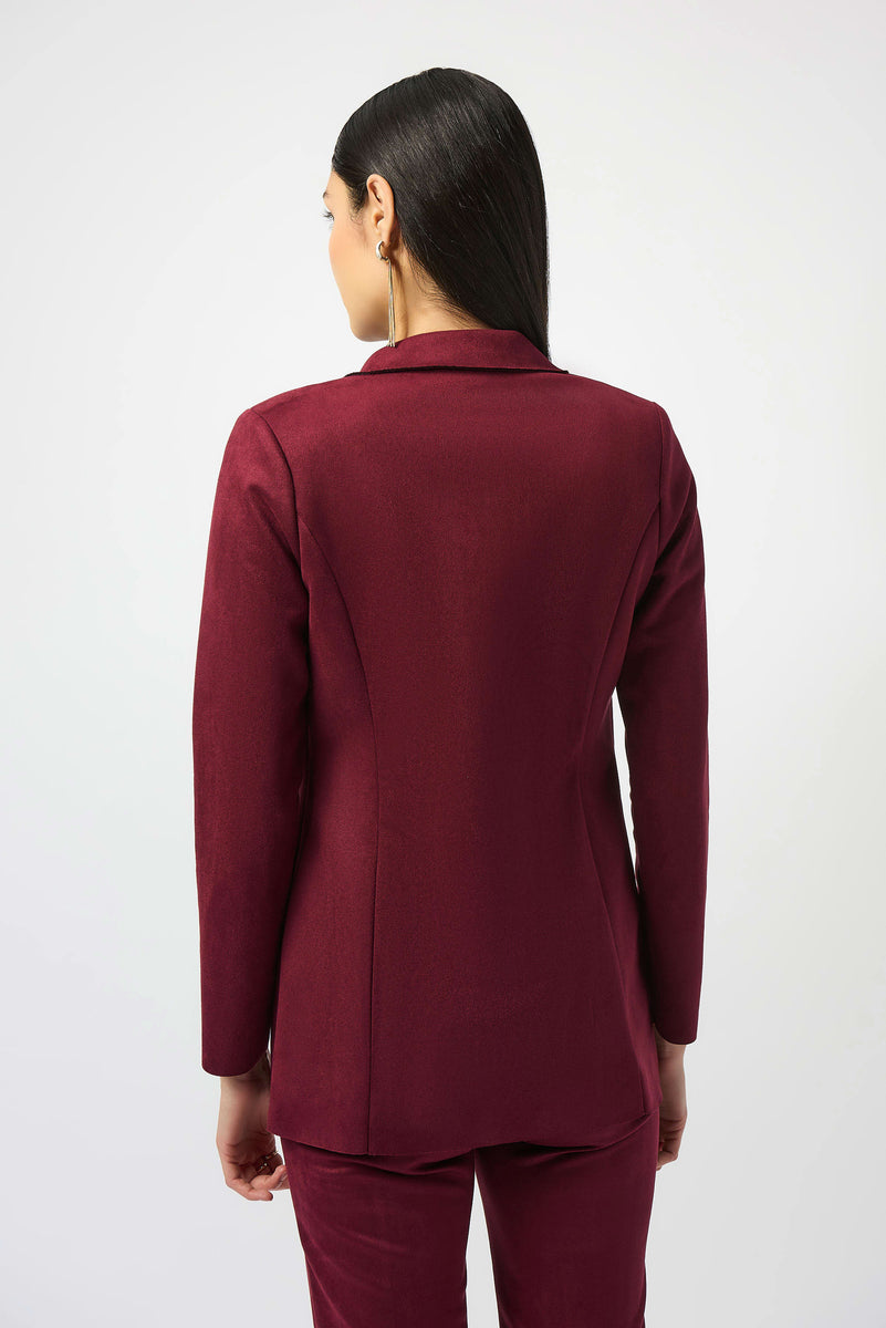 Scuba Suede Straight Blazer | The Clothes Tree