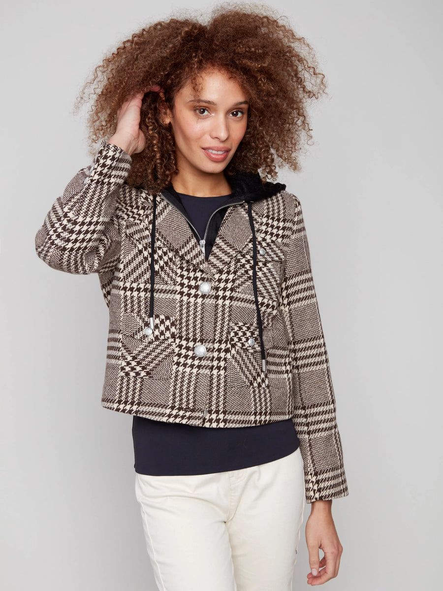 Glenn Plaid Hooded Jacket | The Clothes Tree